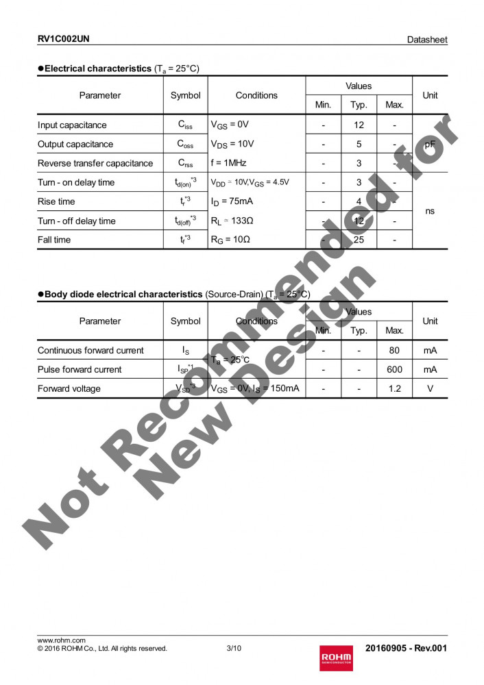 RV1C002UNT2CL datasheet page 3