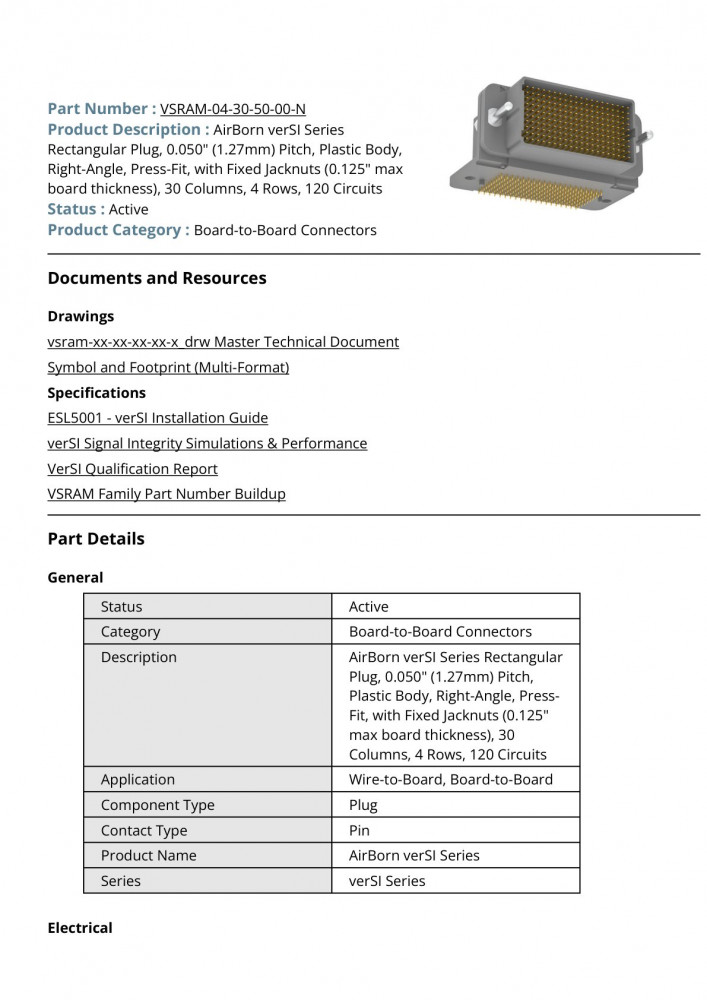 VSRAM technical document page 1