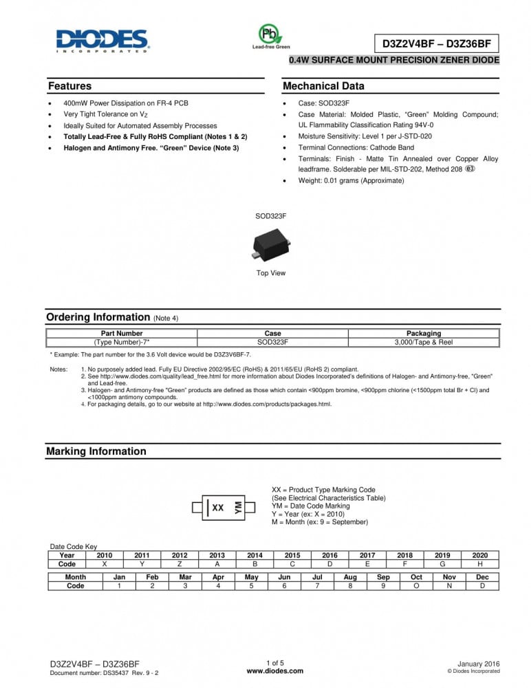 D3Z30BF-7 datasheet page 1