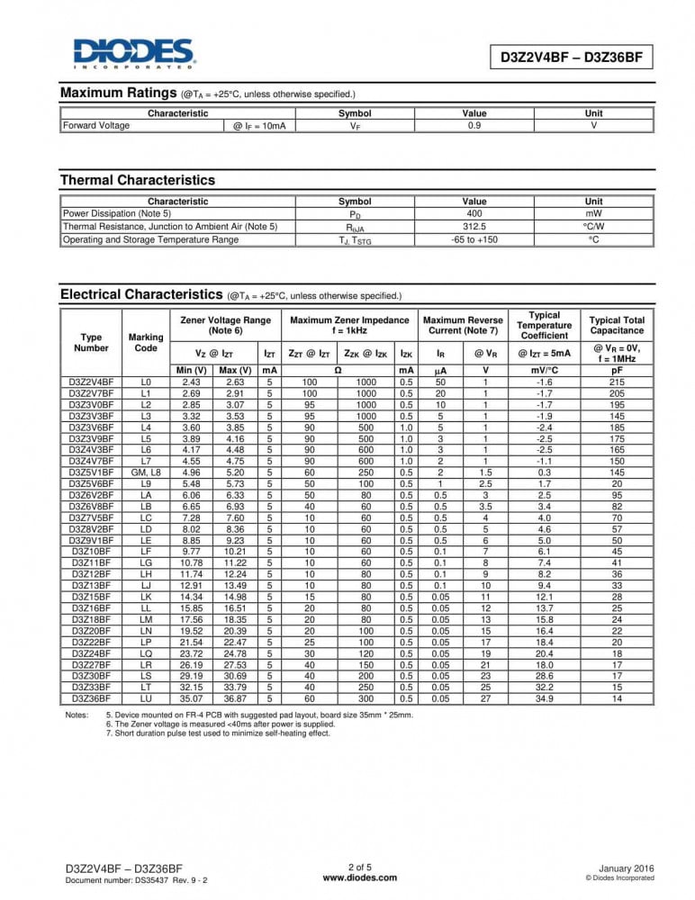 D3Z30BF-7 datasheet page 2