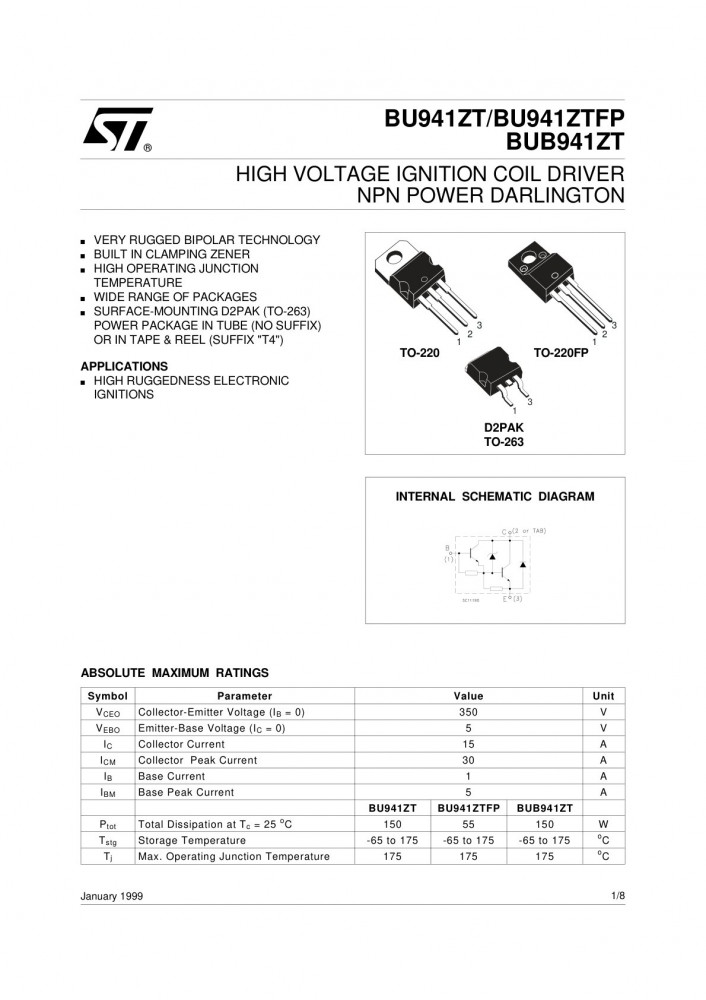 BU941ZT datasheet page 1