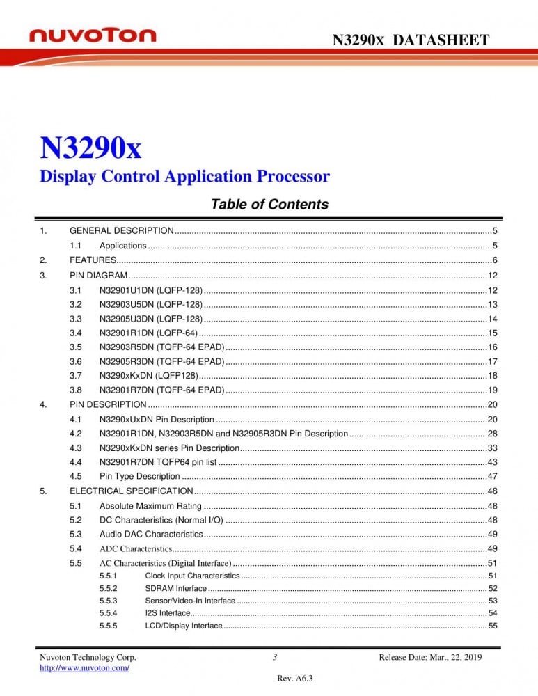 N3290x datasheet page 3