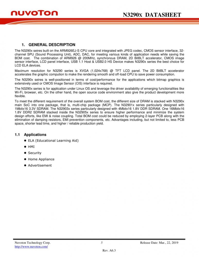 N3290x datasheet page 5