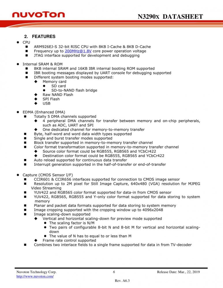 N3290x datasheet page 6