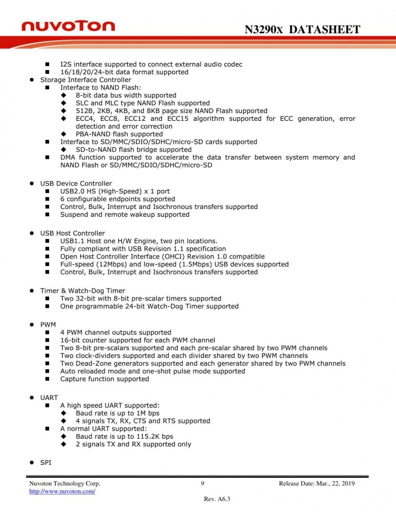 N3290x datasheet page 9