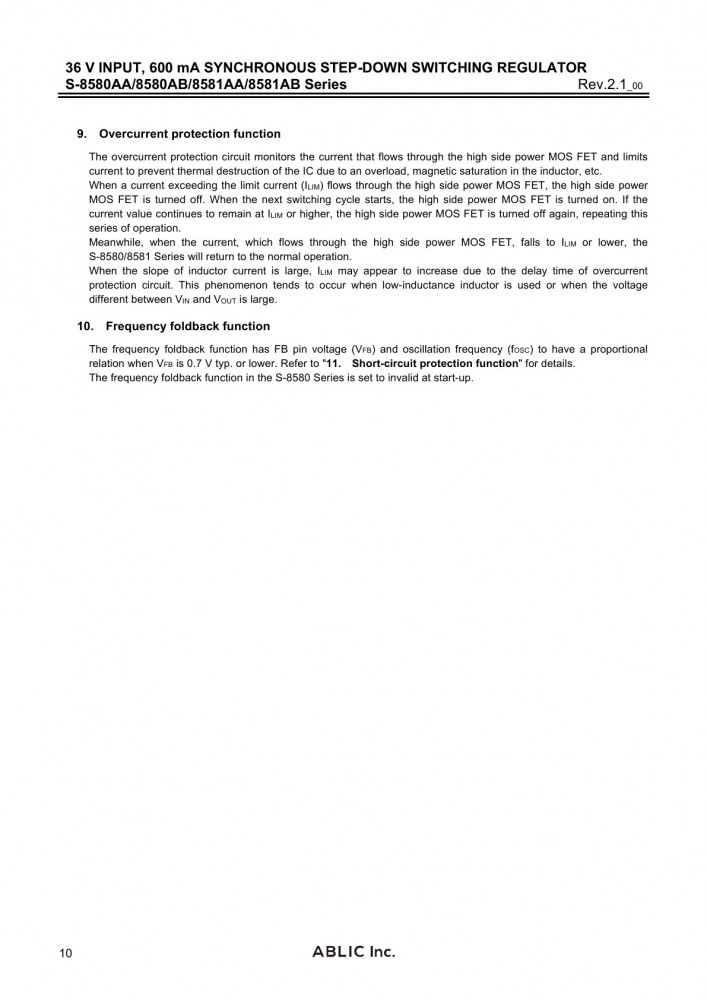 S-8580AB-A6T8U7 datasheet page 10