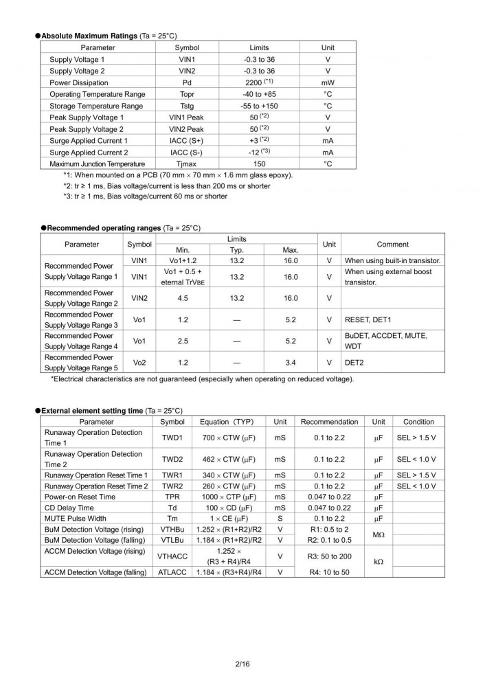 BD4911FM-E2 datasheet page 2