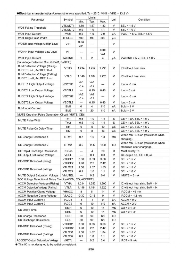 BD4911FM-E2 datasheet page 5