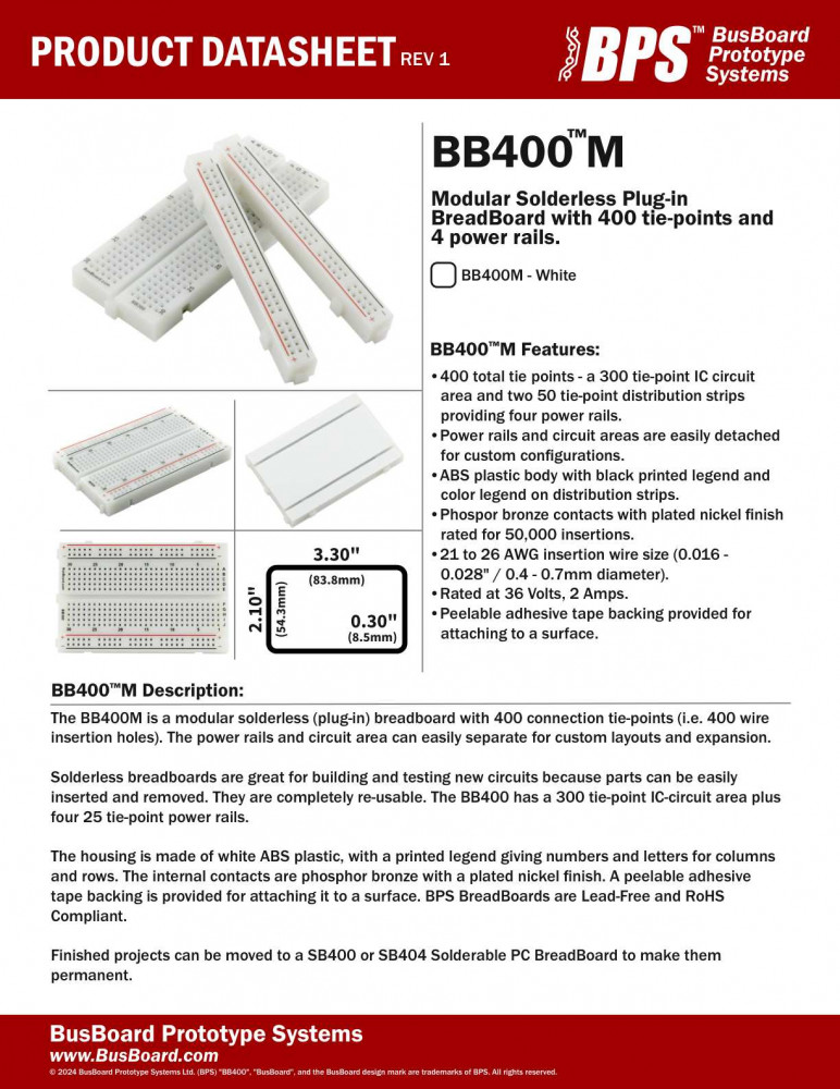 BB400M product document image 1
