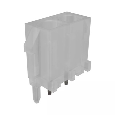 MLX Power Connector Header, 6.35mm Pitch, Vertical, with Compliant Polarizing Peg, Polyester 94V-0, Brick Red, 6 Circuits