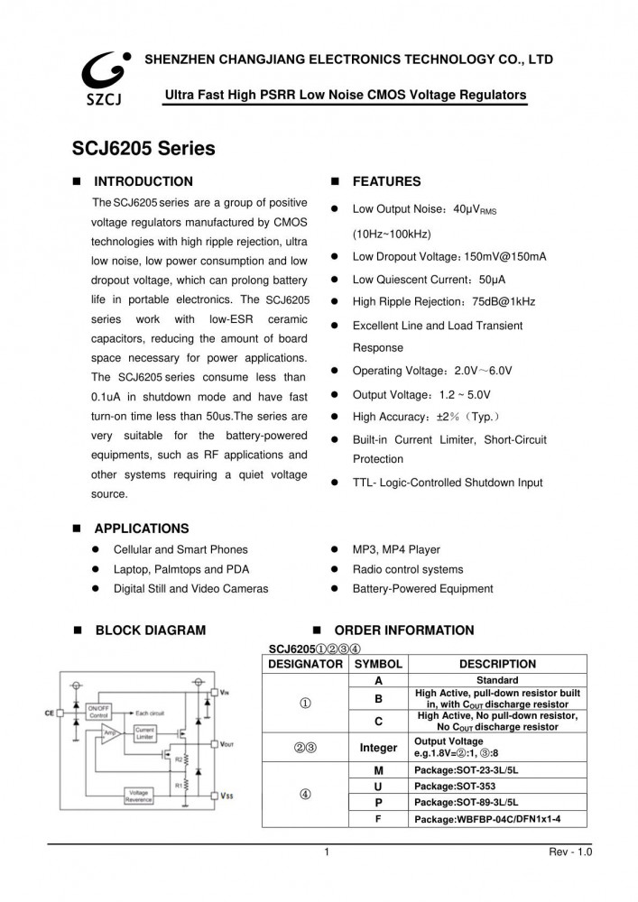 SCJ6205 datasheet page 1