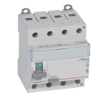 RCD DX³-ID - 4P 400V~ neutral right-hand side - 63A RCCB - 100mA sensitivity - AC type DIN rail IP20 for sale