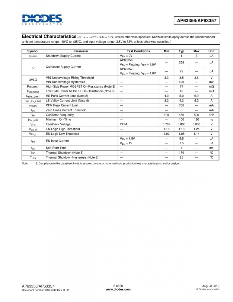 AP63357DV-7 datasheet page 6