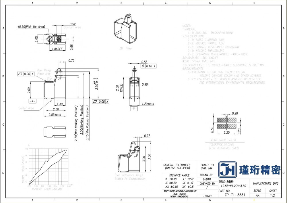 TP-T1-3531 technical drawing page 1