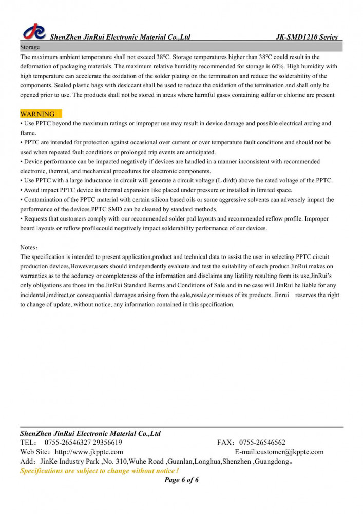 JK-SMD1210 datasheet page 6