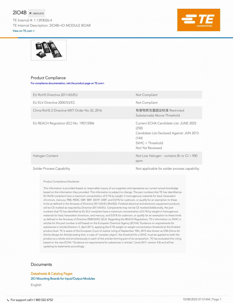 2IO mounting board catalog page preview, page 1