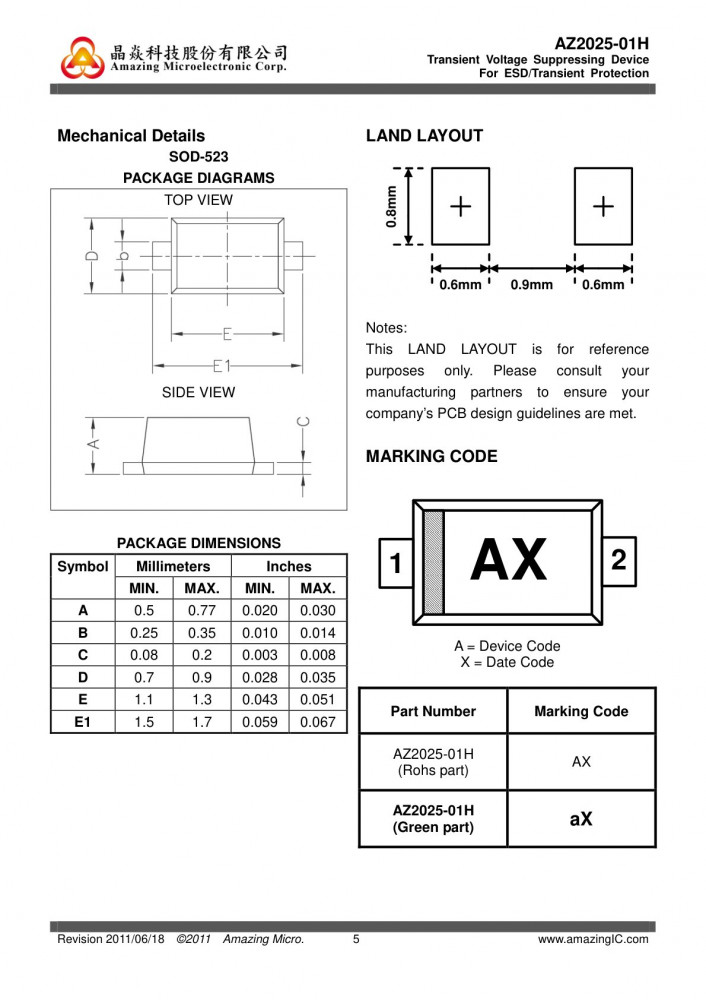 AZ2025-01H datasheet page 5