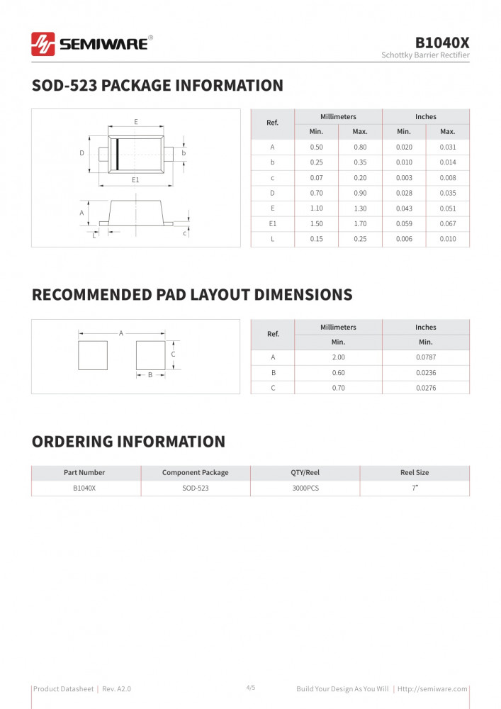 SEMIWARE B1040X datasheet page 4