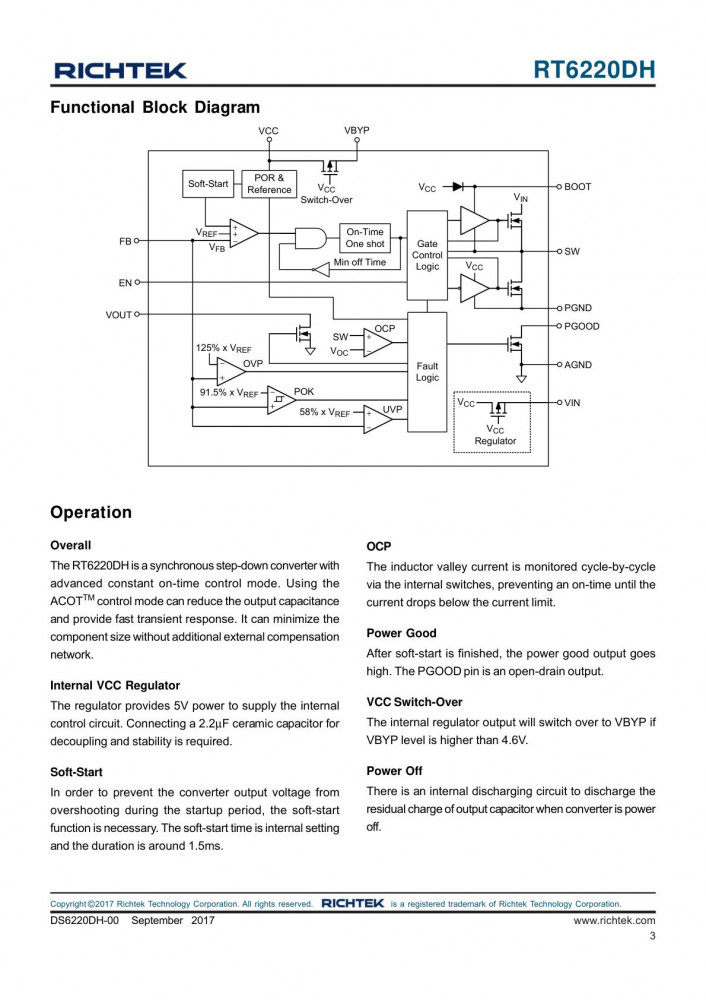 RT6220DHGQUF datasheet page 3