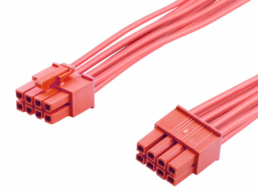 Mini-Fit Versa Color-to-Mini-Fit Versa Color Off-the-Shelf (OTS) Cable Assembly, 4.20mm Pitch, Dual Row, 600.00mm Length, 4 Circuits, Red