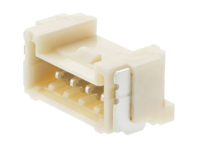 1.25mm Pitch, Micro-Lock Plus PCB Header, Single Row, Right-Angle, Surface Mount, 0.38µm Gold Plating, Positive Lock, 7 Circuits, Black