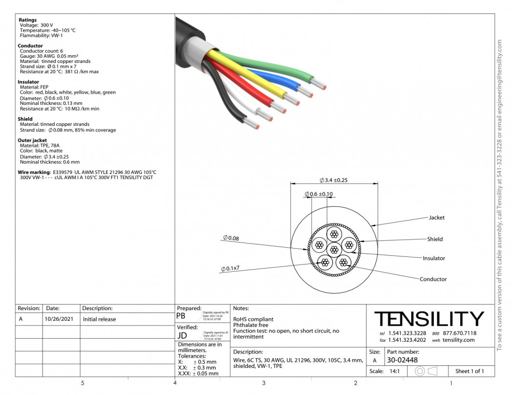 30-02448 cable product drawing