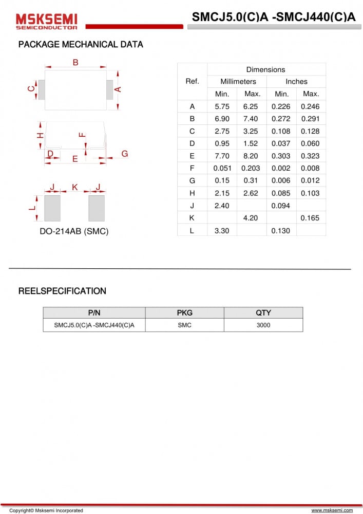 MSKSEMI SMCJ series datasheet page 6