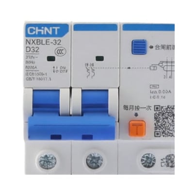 CHINT NXBLE-32 2P D32 30mA 6kA Miniature Residual Current Circuit Breaker for sale