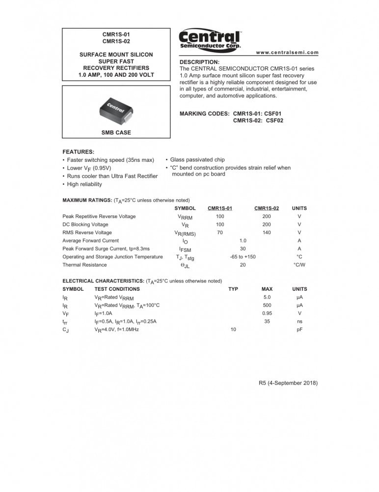 CMR1S-02 datasheet page 1