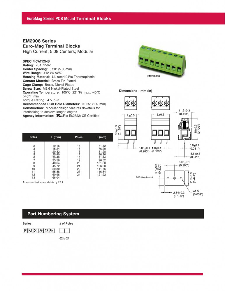 EATON EM2908 Series technical document preview