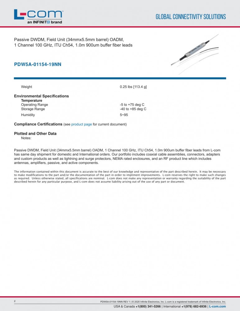 PDW5A-01154-19NN product datasheet page 2