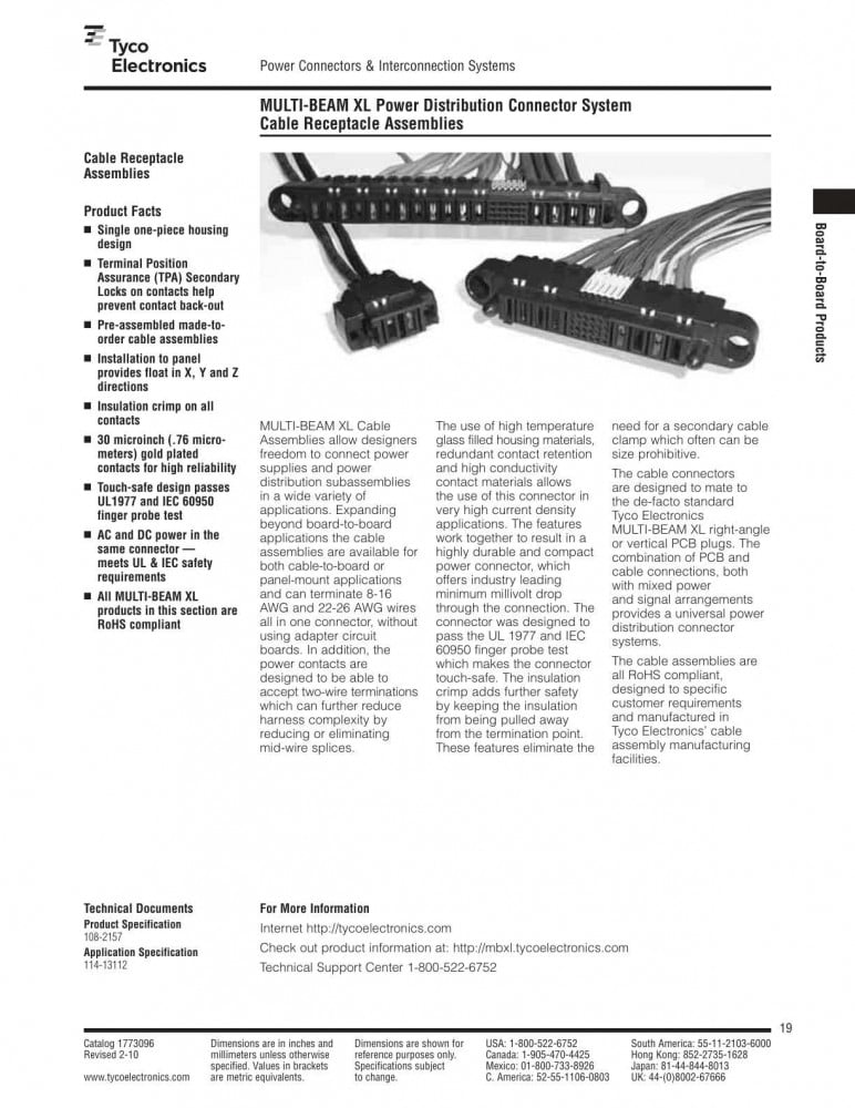 TE Connectivity MULTI-BEAM documentation page 10