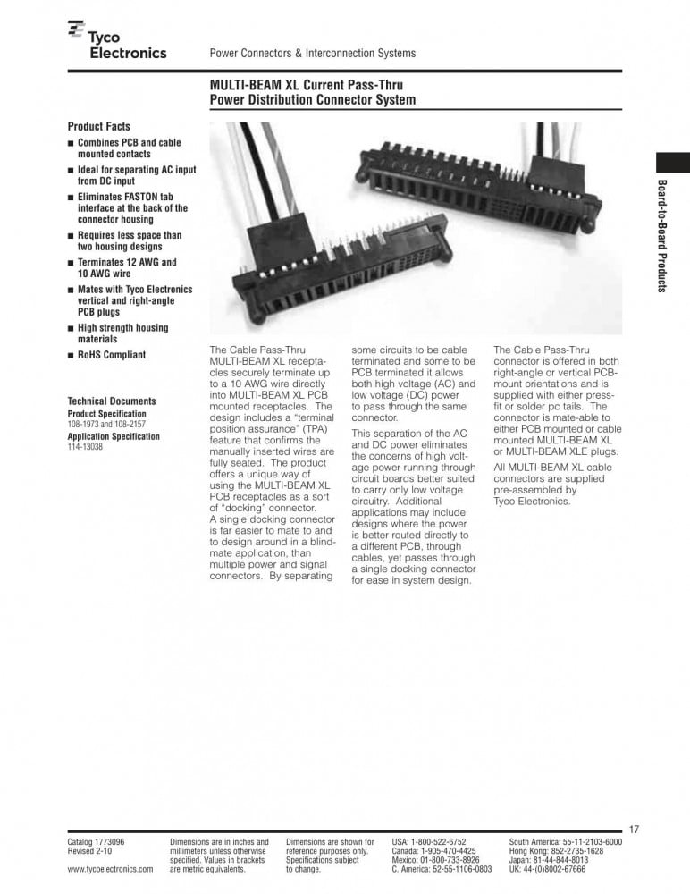 TE Connectivity MULTI-BEAM documentation page 8
