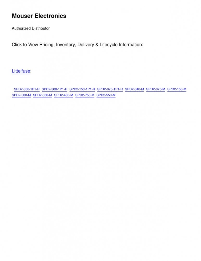 Littelfuse SPD2 technical document page 3