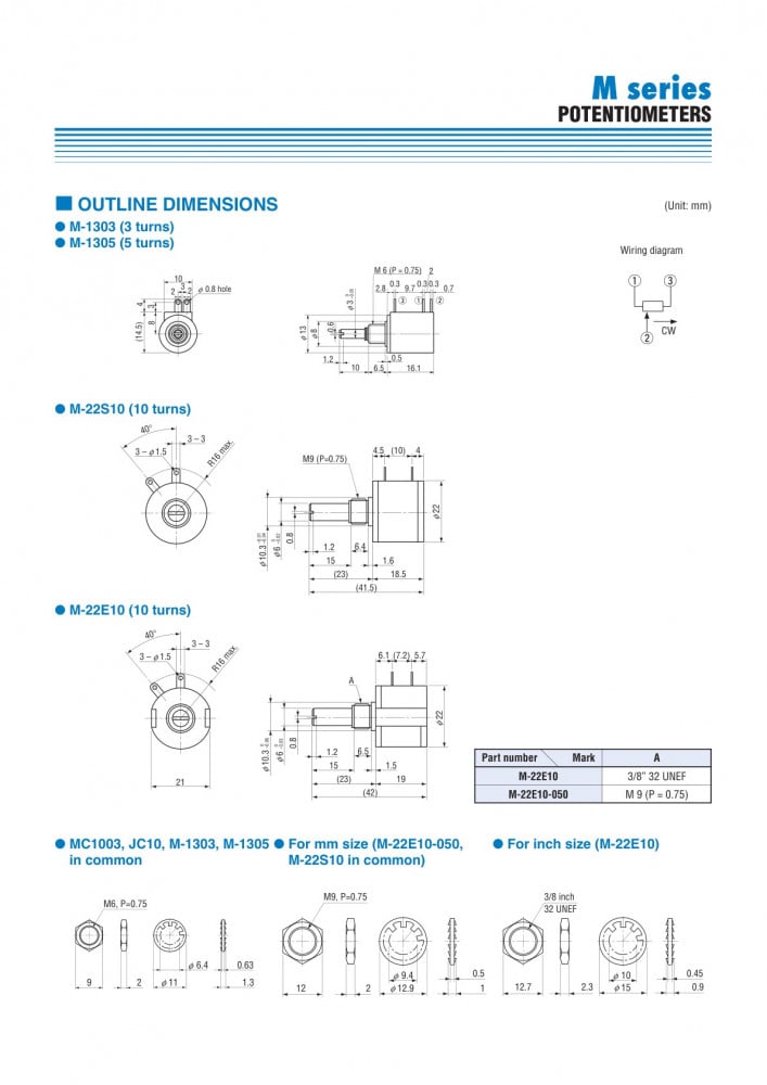 Nidec M-22E10 technical document page 3
