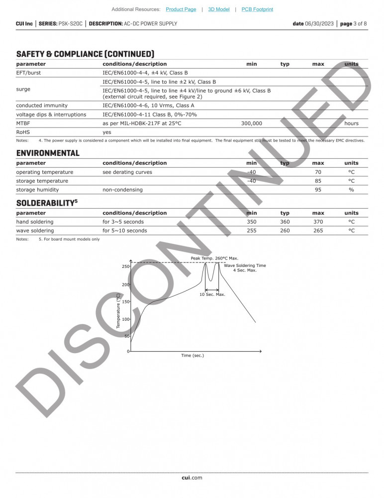 PSK-S20C-15 datasheet page 3