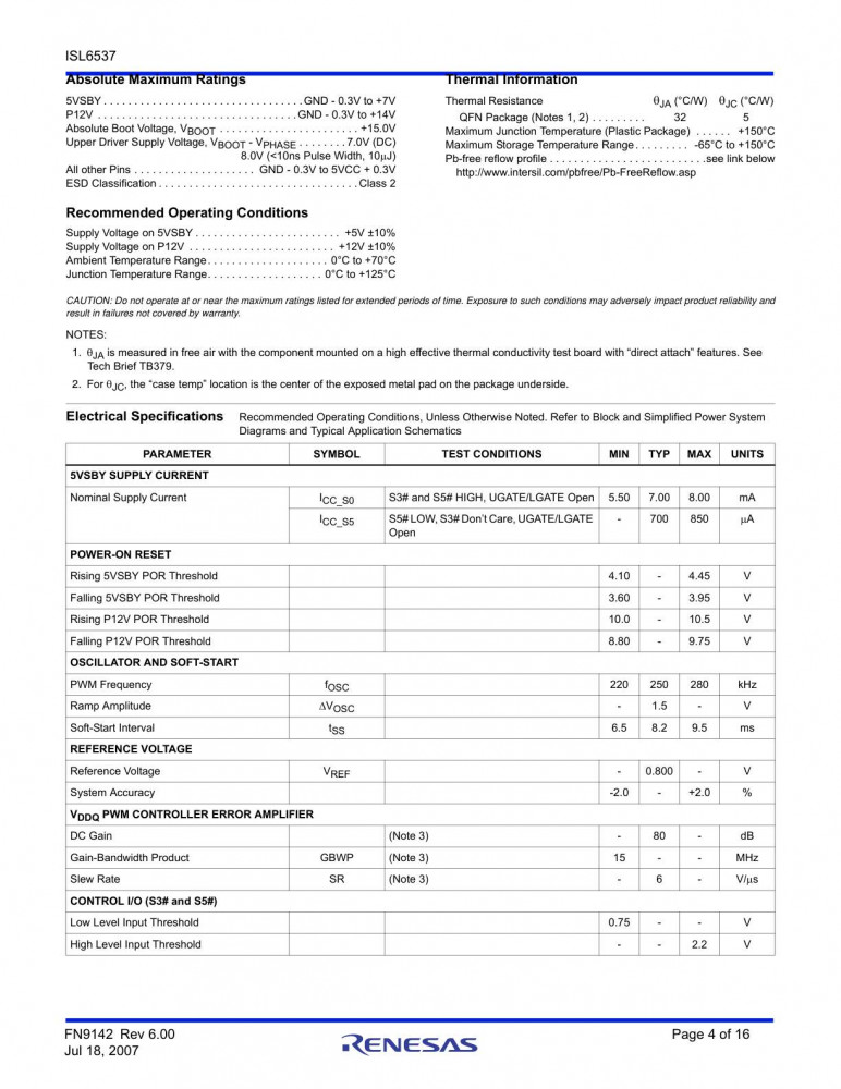 ISL6537 document page 4