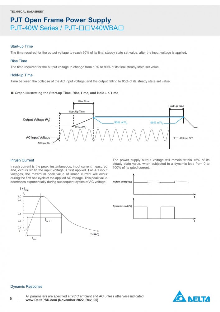 DELTA PJT-24V40WBAA datasheet page 8