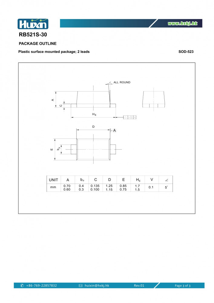 RB521S-30 datasheet page 3