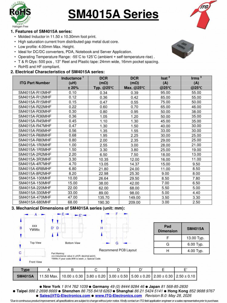 SM4015A datasheet page 1