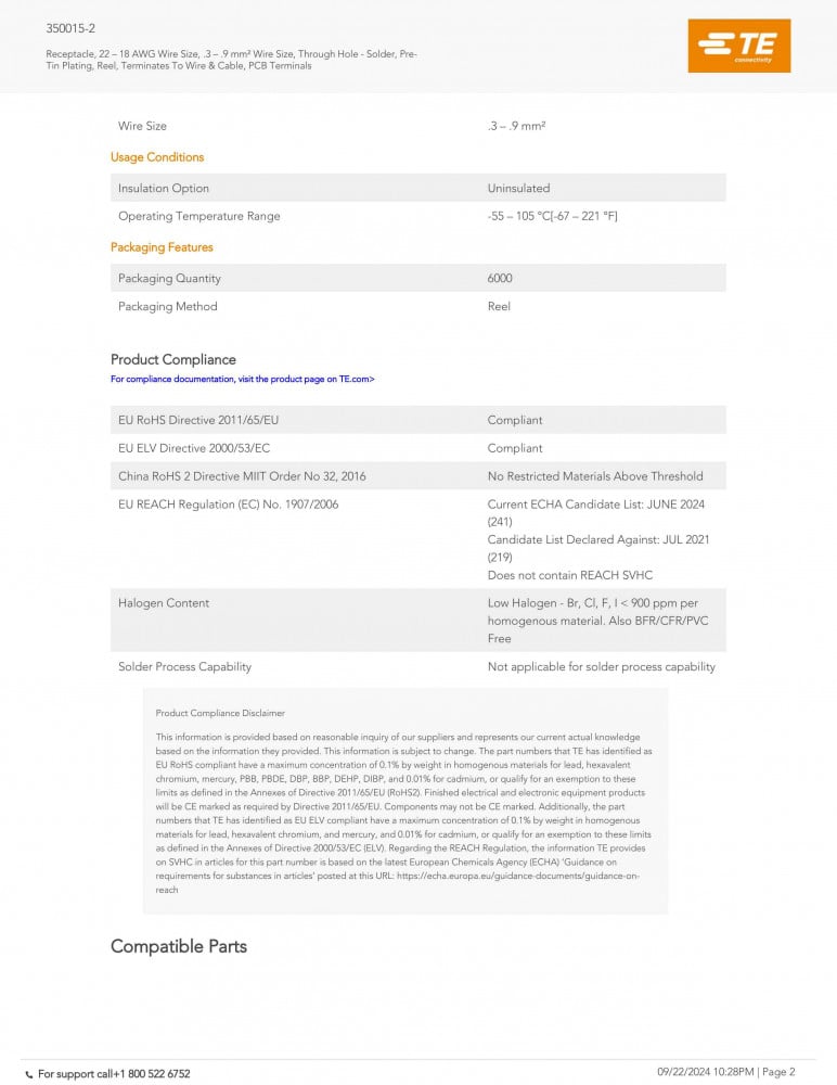 350015-2 technical document page 2