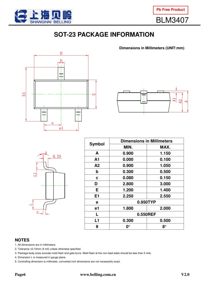 BLM3407 datasheet page 6