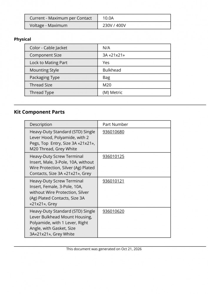 MOLEX 936030009 technical document page 3
