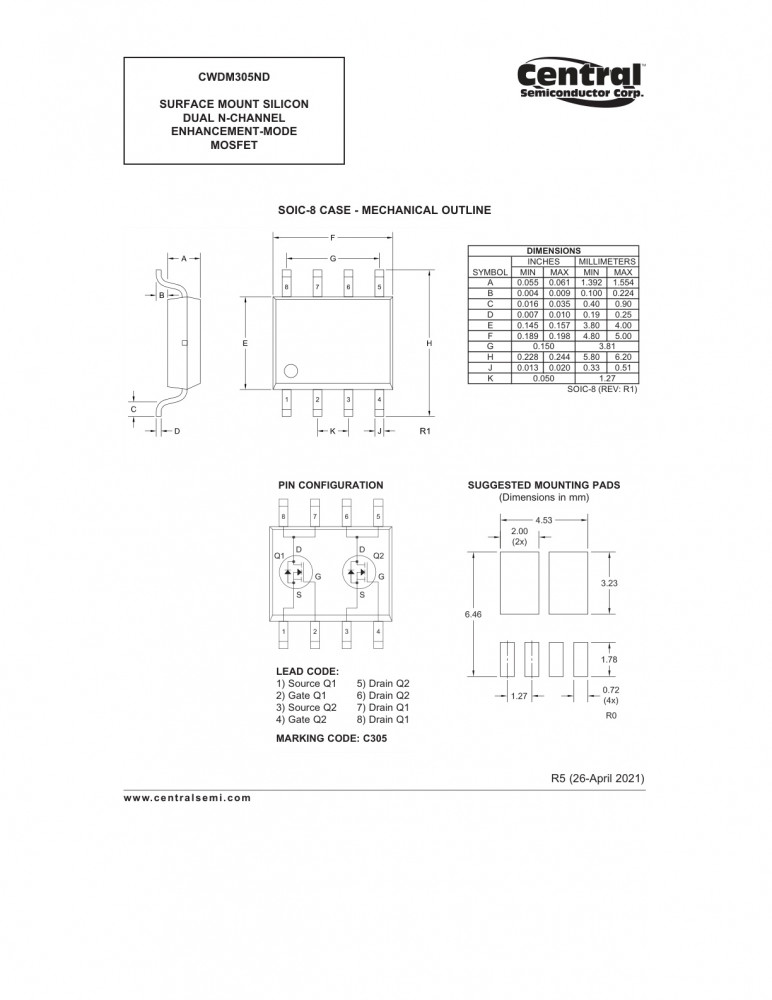 CWDM305ND datasheet page 2