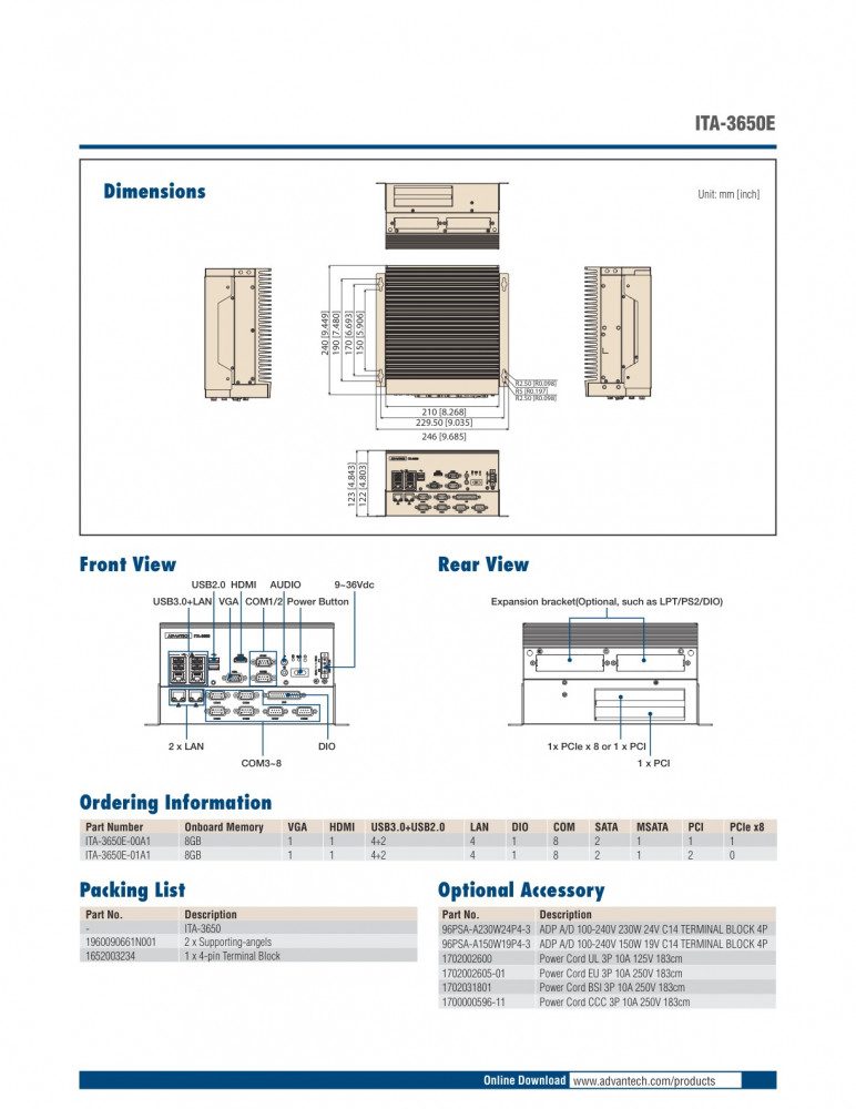 ITA-3650E technical document page 2