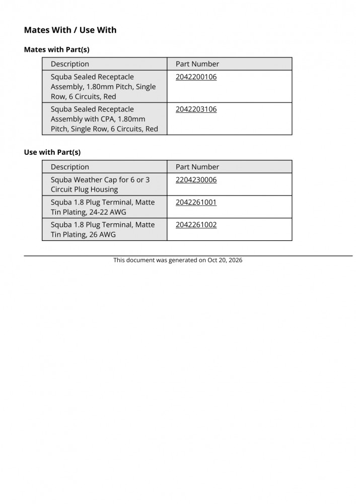 Product document image 3 for MOLEX 2042232106