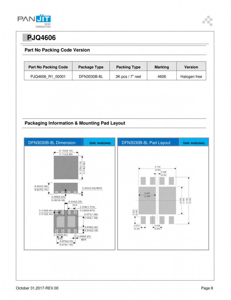 PJQ4606 datasheet page 8