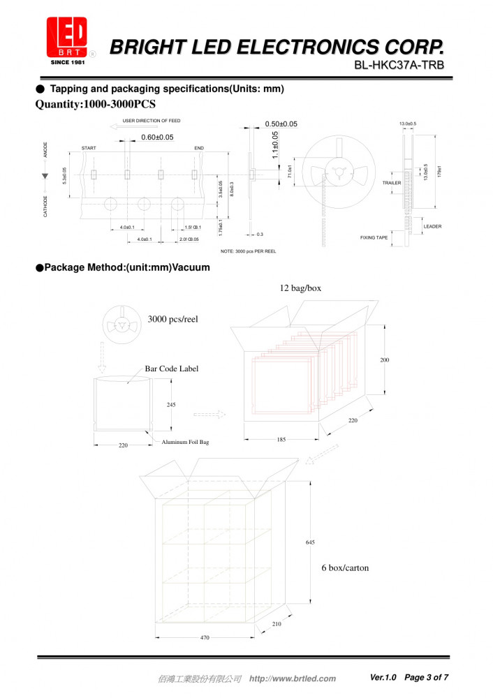 BL-HKC37A-TRB datasheet page 3