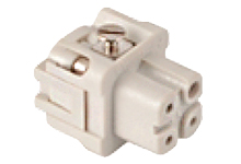 Heavy-Duty Screw Terminal Insert, Female, 10-Pole, 16A, without Wire Protection, Silver (Ag) Plated Contacts, Size 10B «57x27»