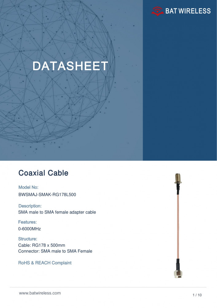 BWSMAJ-SMAK-RG178L500 datasheet page 1
